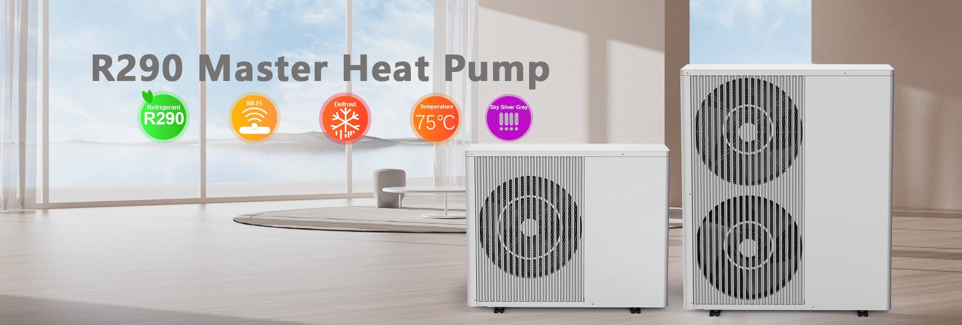 Horizontal Heat Pump | R32 Heat Pump - Aircal